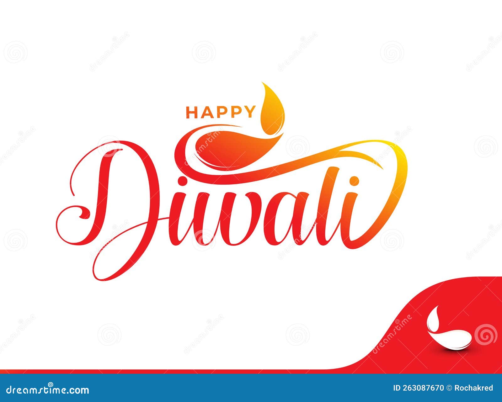 Diwali Text Abstract Poster Stock Vector - Illustration of decoration ...