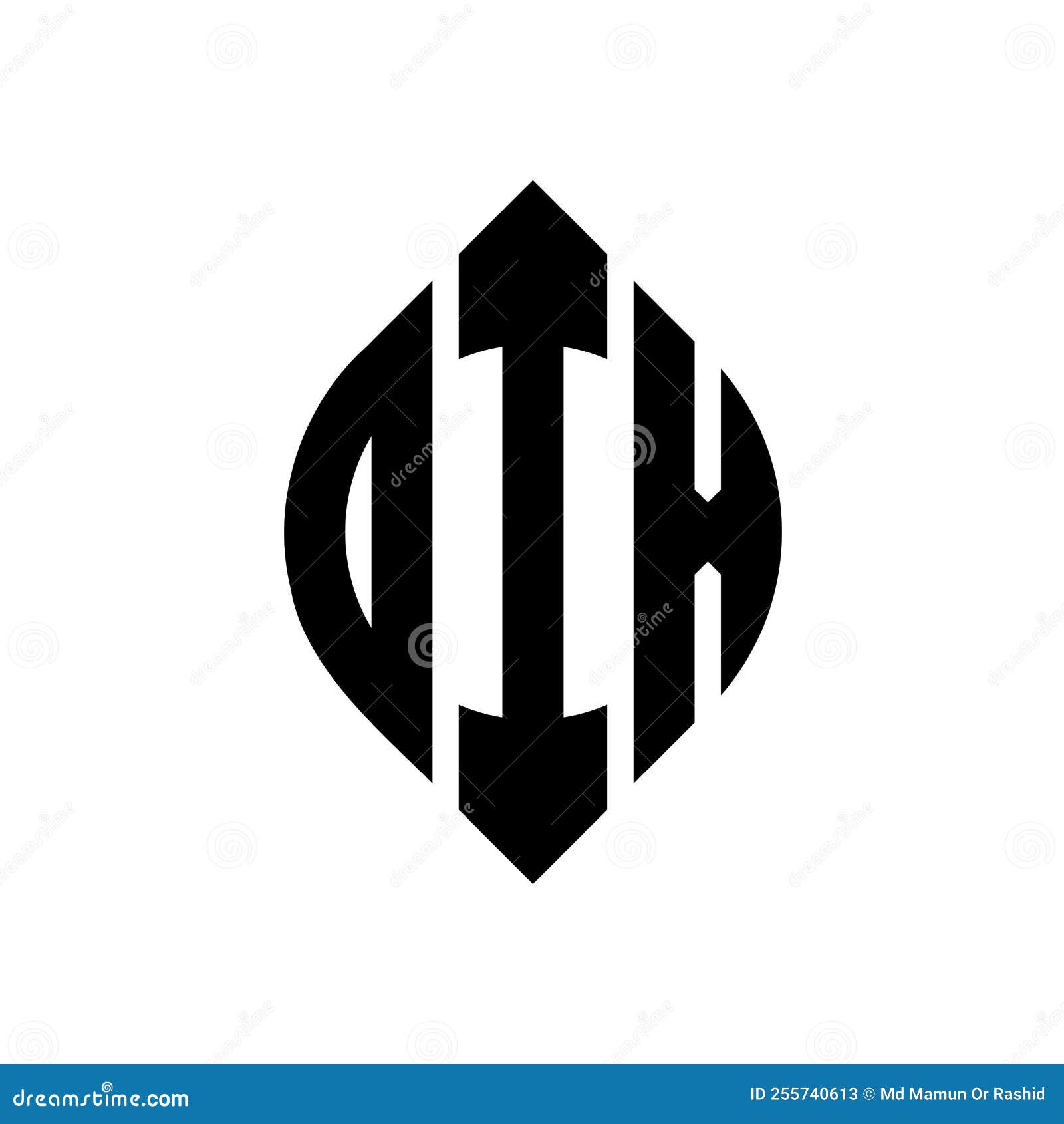 DIX Circle Letter Logo Design With Circle And Ellipse Shape. DIX ...