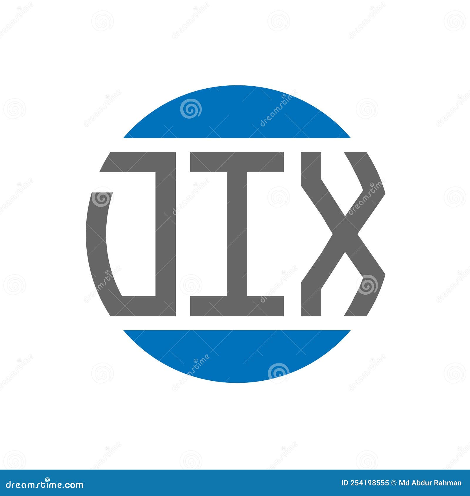 DIX Letter Logo Design On White Background. DIX Creative Initials ...