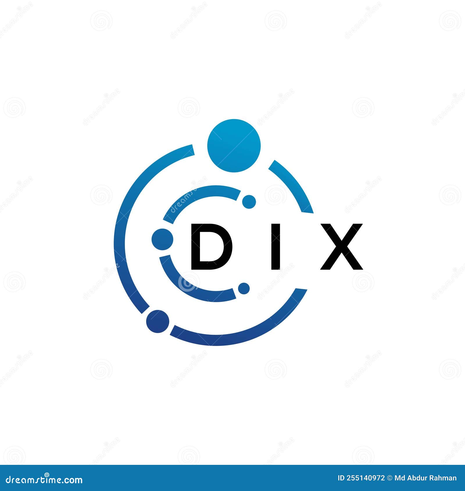 DIX Letter Logo Design on White Background. DIX Creative Initials ...