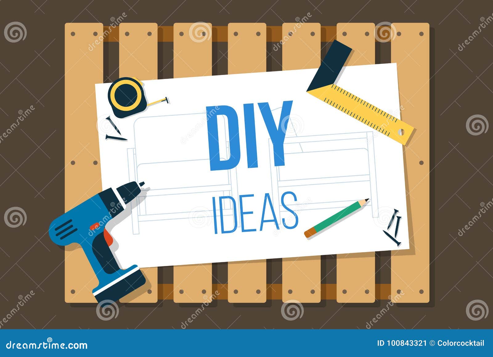 DIY banner stock vector. Illustration of vector, screwdriver - 100843321