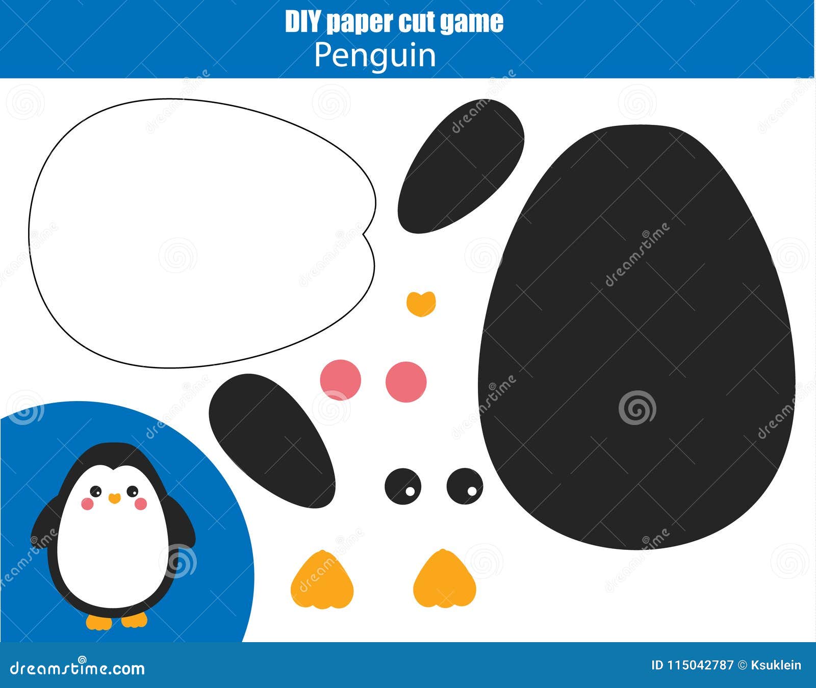 DIY Children Educational Creative Game. Paper Cutting Activity. Make a ...