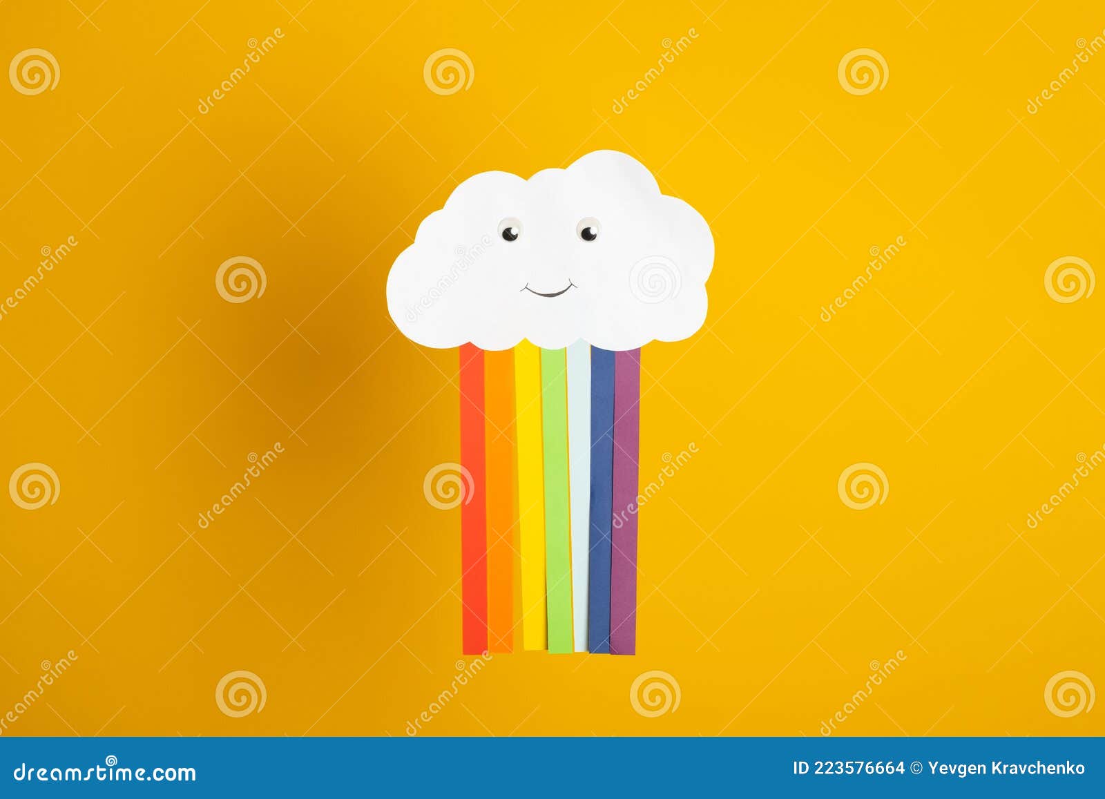 DIY Children Paper Rainbow. Step-by-step Instruction To Create A ...