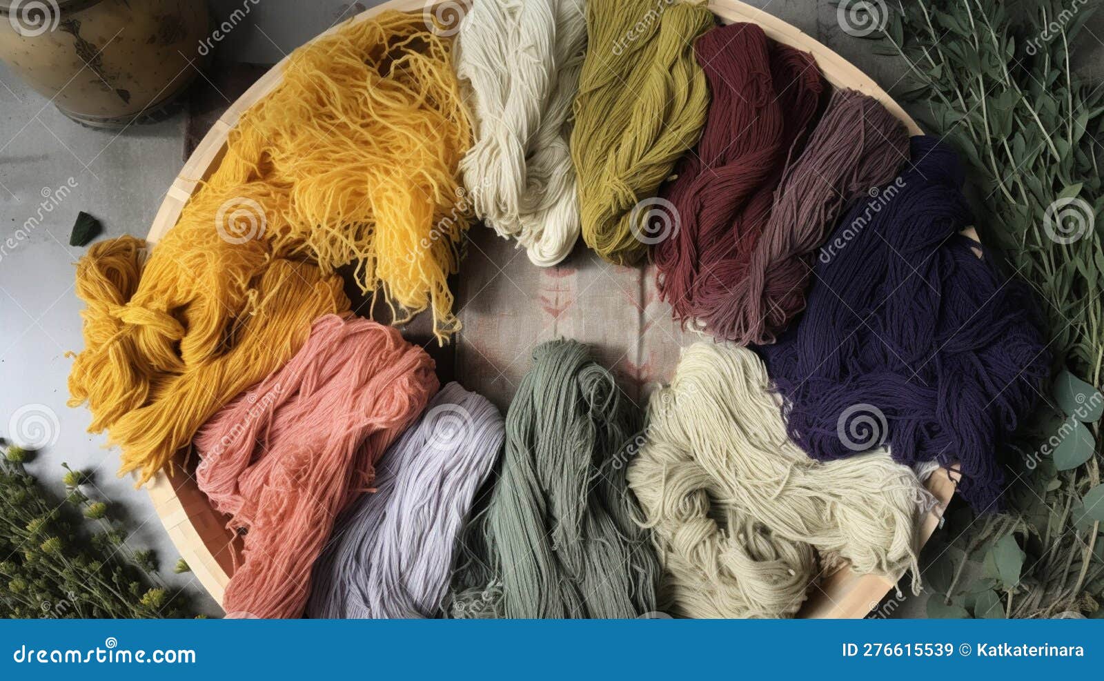 DIY Colored Fabric Plant-based Sources Ingredients Concept , Eco ...