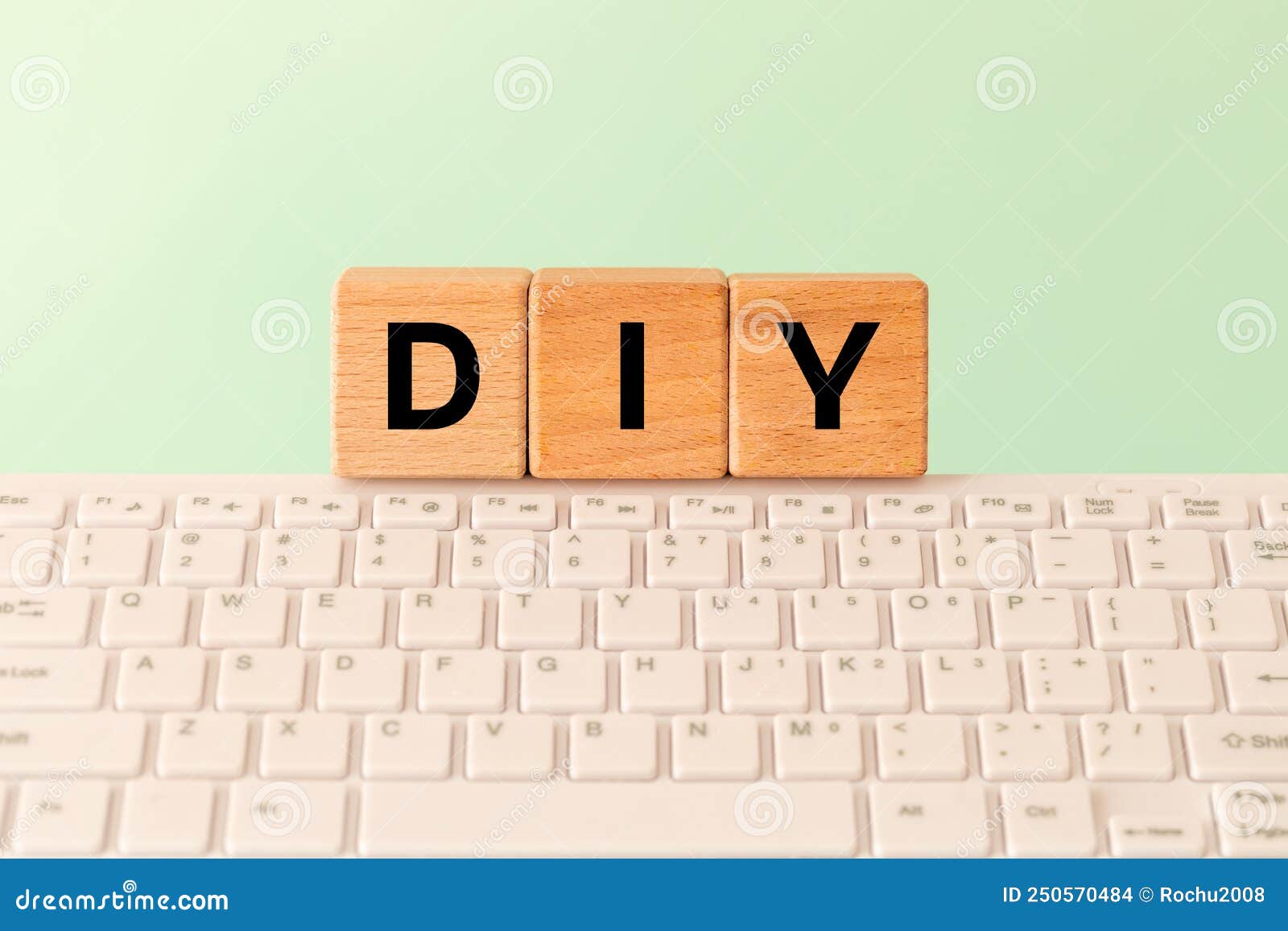 DIY Computer Abbreviation for Do it Yourself, Inscription on Wooden ...