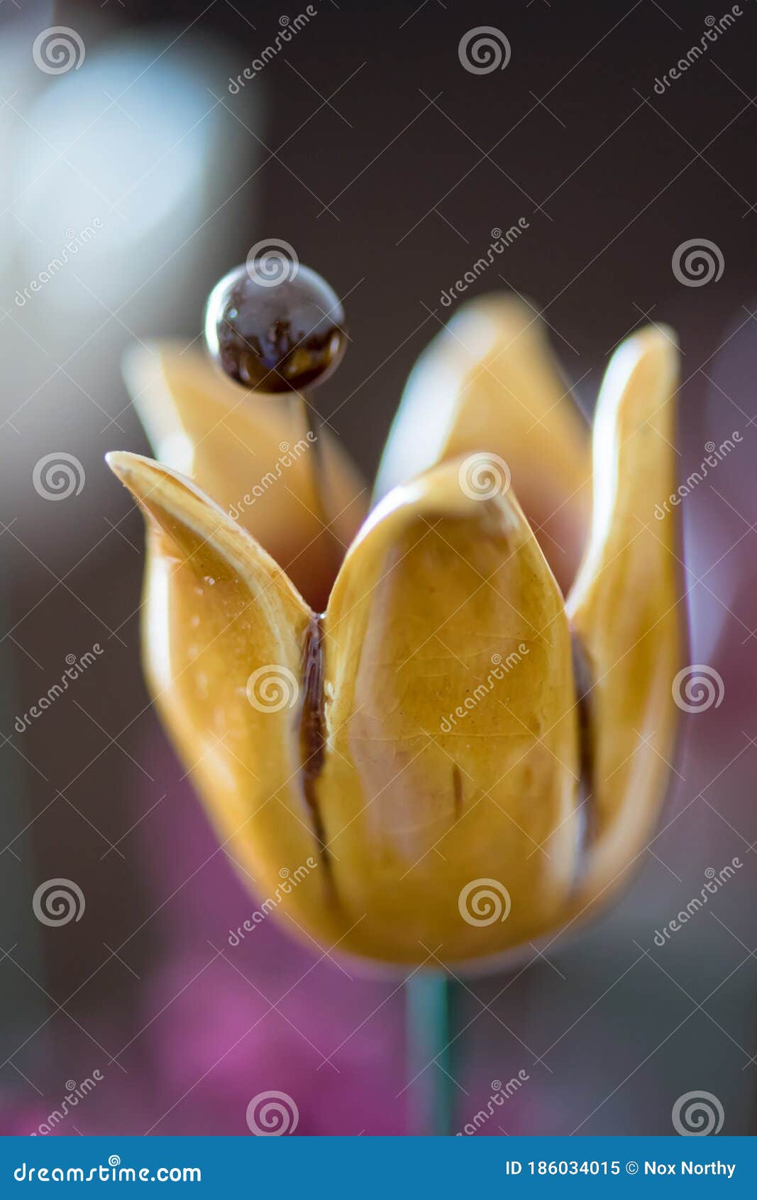 DIY Concept. Ceramic Handmade Decorative Glazed Tulip Stock Image ...