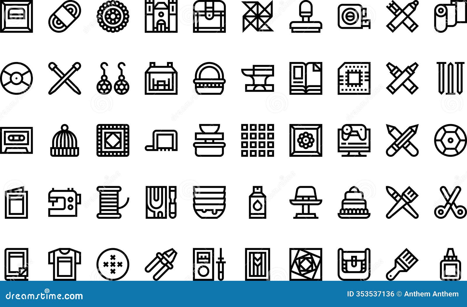 Diy and Crafts Icons High-Quality Vector Icons Collection with Editable ...