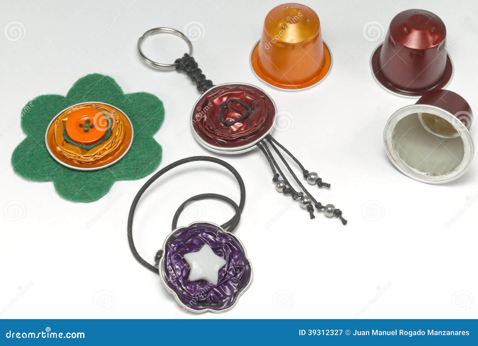 DIY Crafts Made with Espresso Capsules Stock Image - Image of purple ...