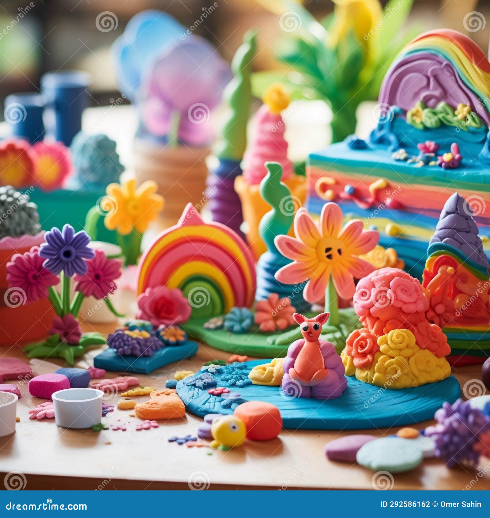 DIY Delights: Crafty Clay Creations Stock Photo - Image of whimsical ...