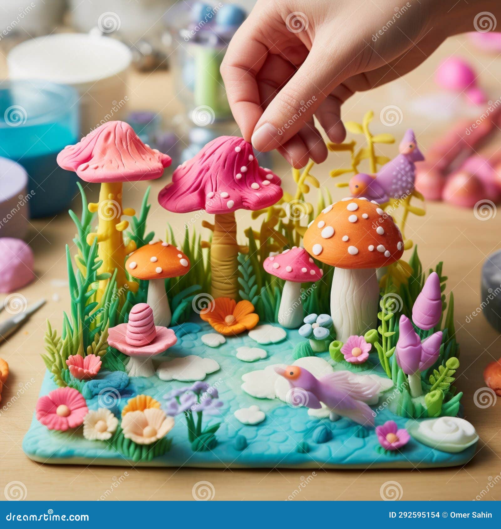 DIY Delights: Crafty Clay Creations Stock Illustration - Illustration ...