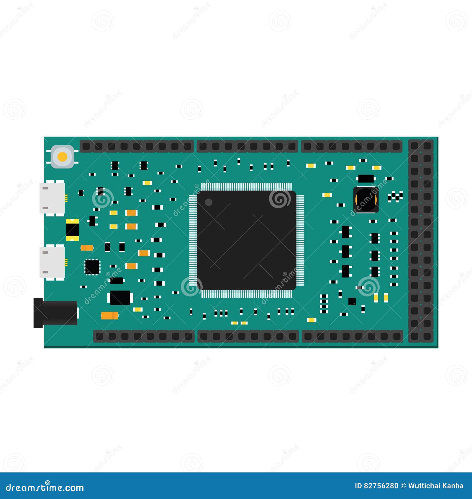 Arduino Mega Pro Drawings Cartoon Vector | CartoonDealer.com #192653747