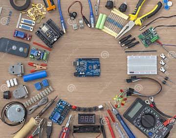 DIY Electronic Project, Arduino Uno Board Microcontroller Stock Photo ...