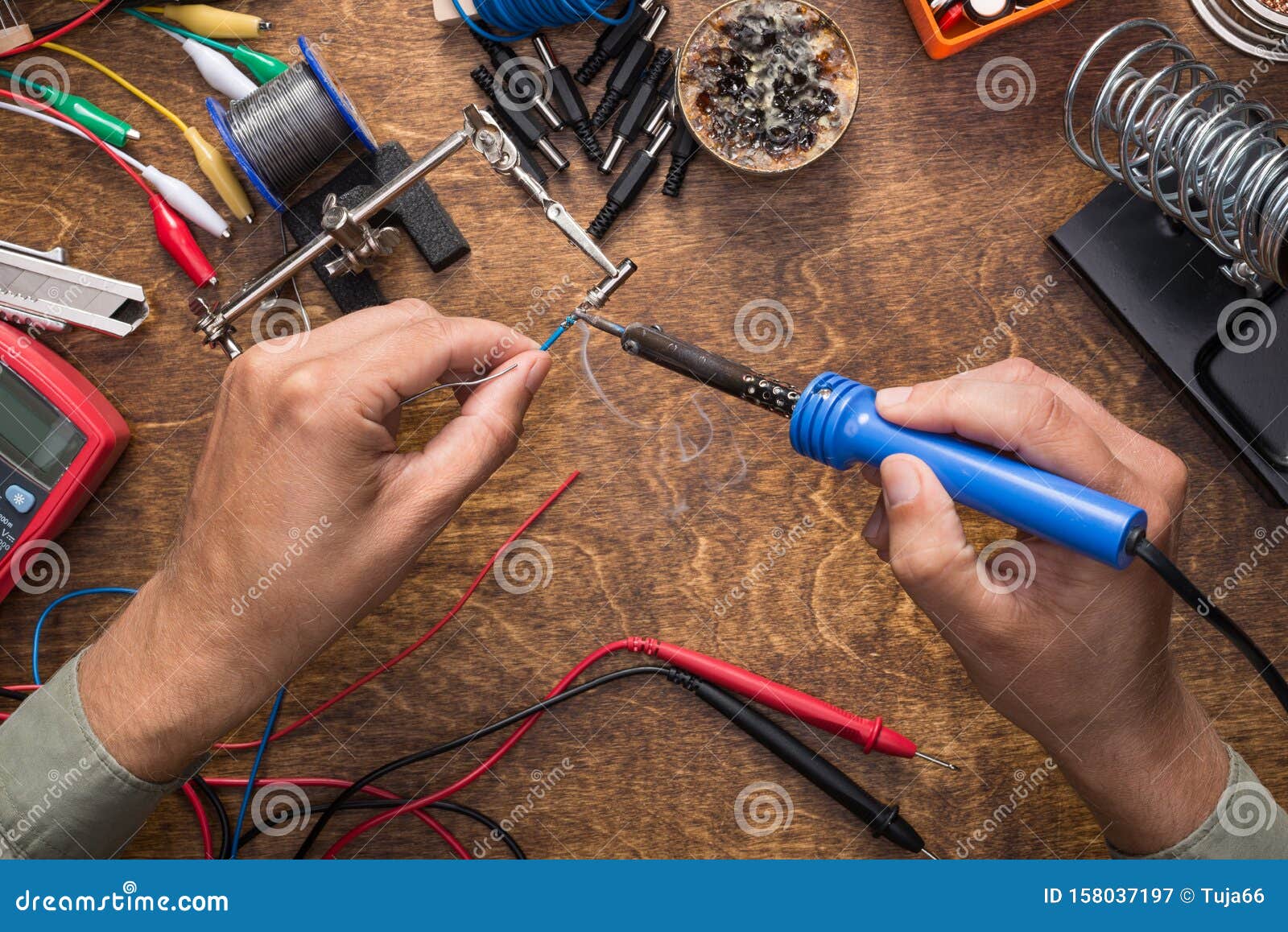 DIY Electronics Repair Making Stock Image - Image of iron, repairman ...