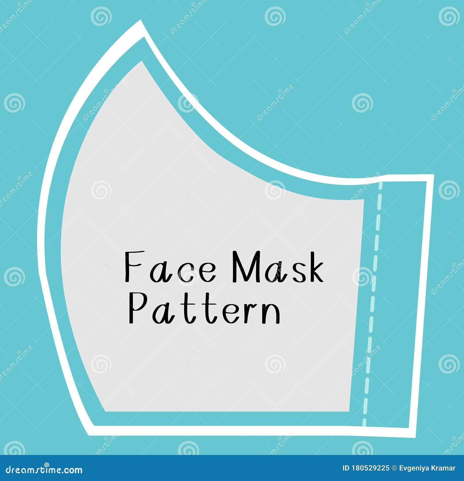 Diy Face Mask Pattern for Making a Mask with Your Own Hands Stock ...