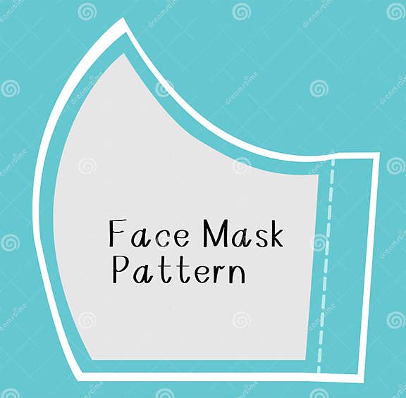 Diy Face Mask Pattern for Making a Mask with Your Own Hands Stock ...