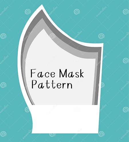 Diy Face Mask Pattern for Making a Mask with Your Own Hands Stock ...