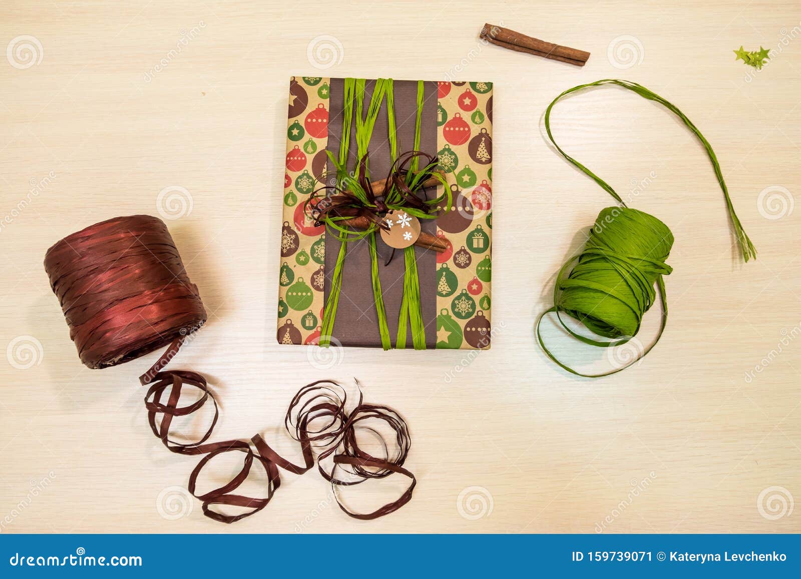DIY Gift Wrapping Step by Step, Do it Yourself Stock Image - Image of ...