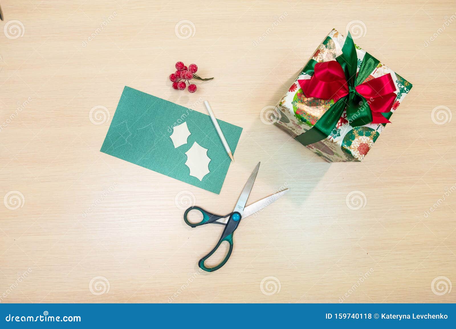 DIY Gift Wrapping Step by Step, Do it Yourself Stock Photo - Image of ...