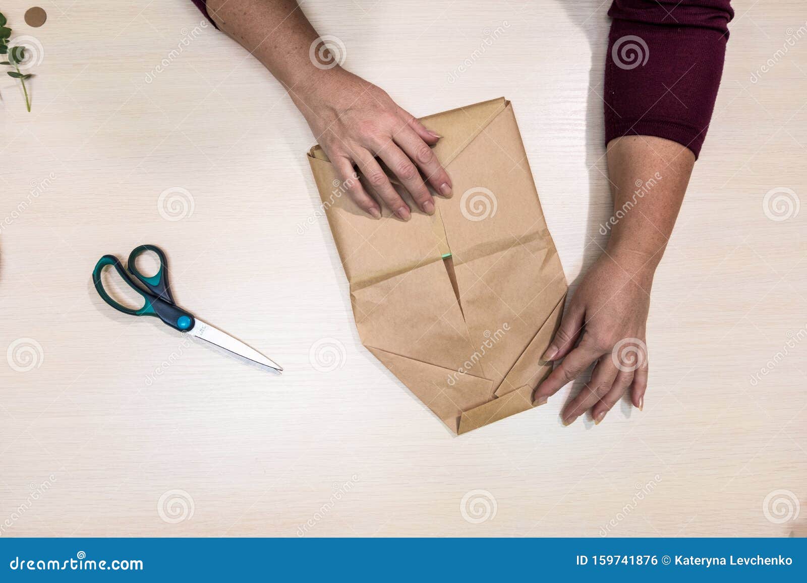 DIY Gift Wrapping Step by Step, Do it Yourself Stock Photo - Image of ...