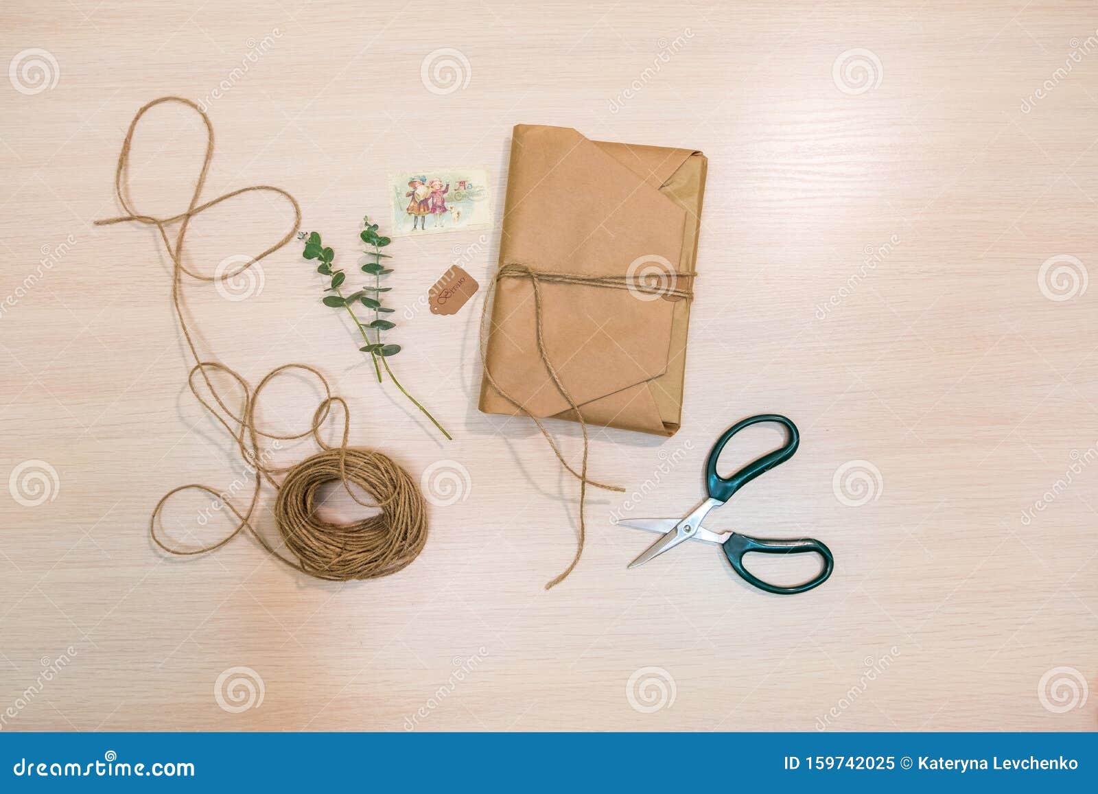 DIY Gift Wrapping Step by Step, Do it Yourself Stock Image - Image of ...