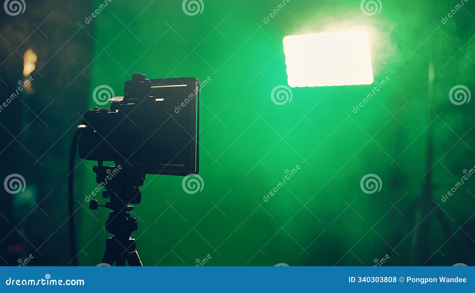DIY Green Screen Setup for Video Production Stock Illustration ...