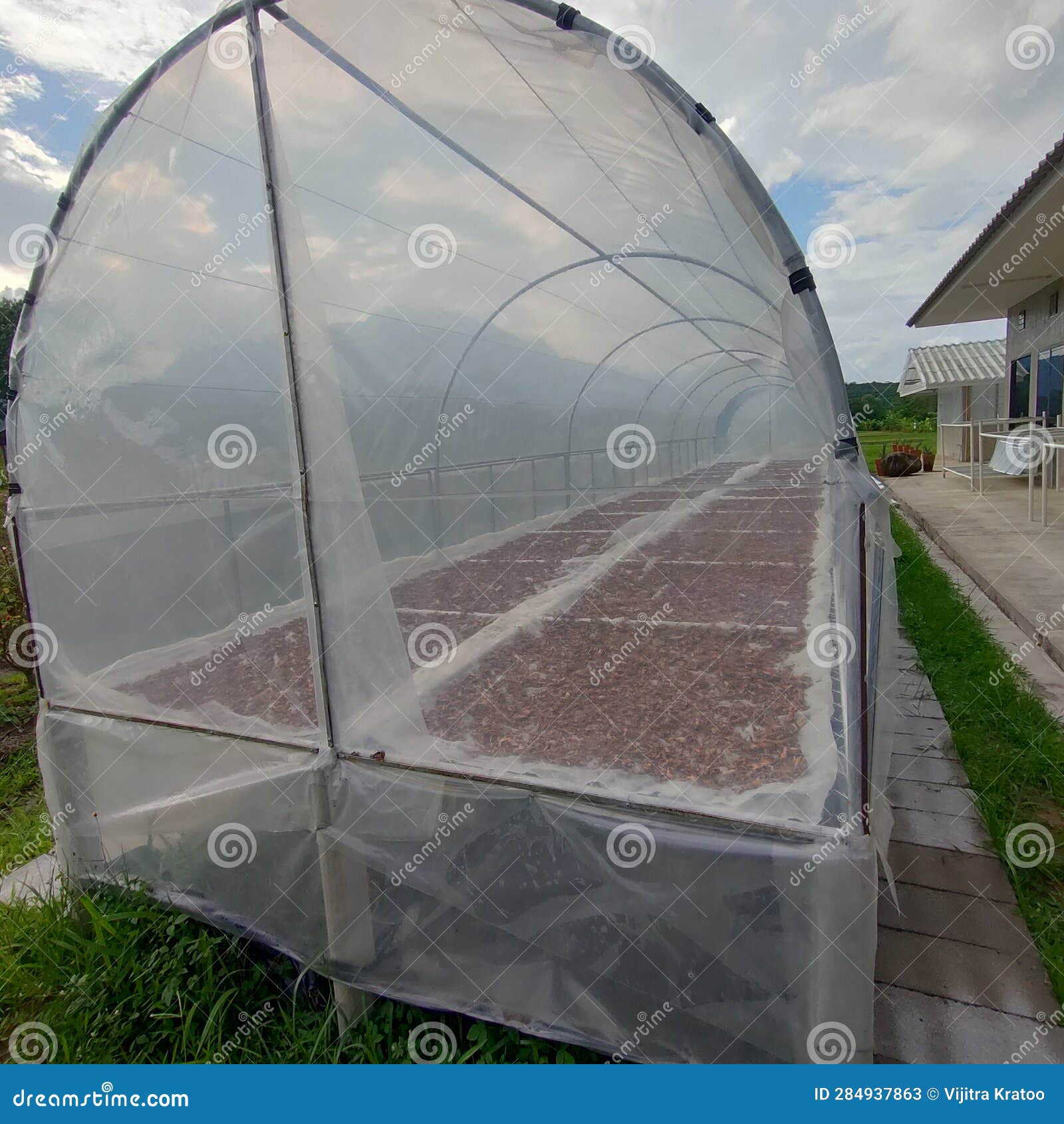 DIY herbal drying dome stock image. Image of backyard - 284937863