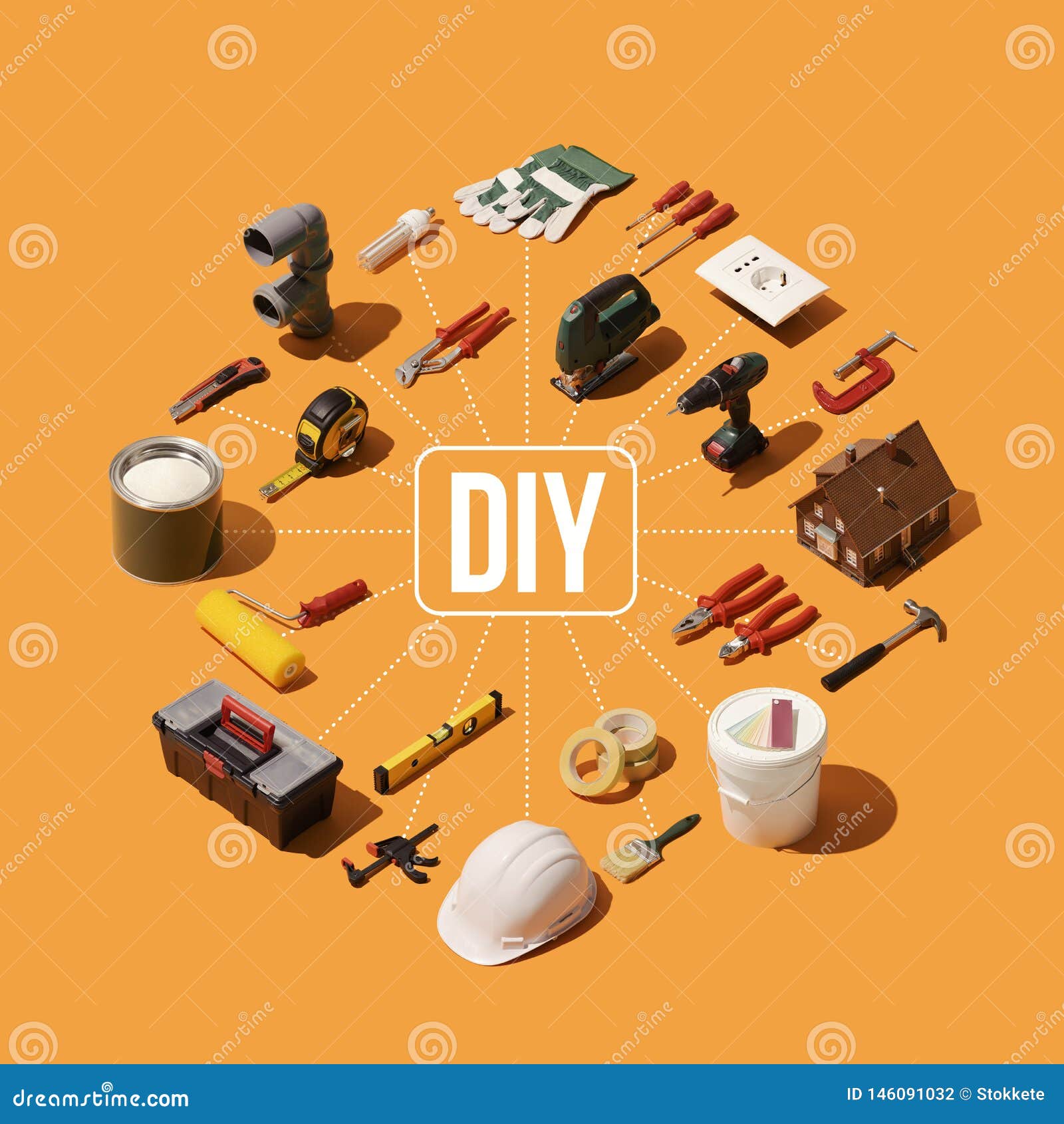 DIY and home renovation stock illustration. Illustration of renovation ...