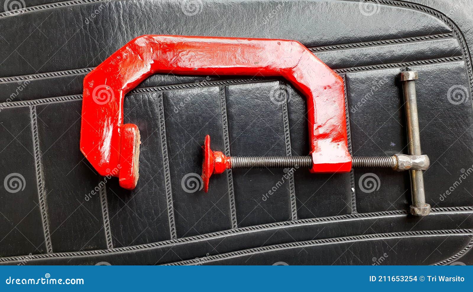 A DIY homemade G-clamp stock photo. Image of tools, creativity - 211653254