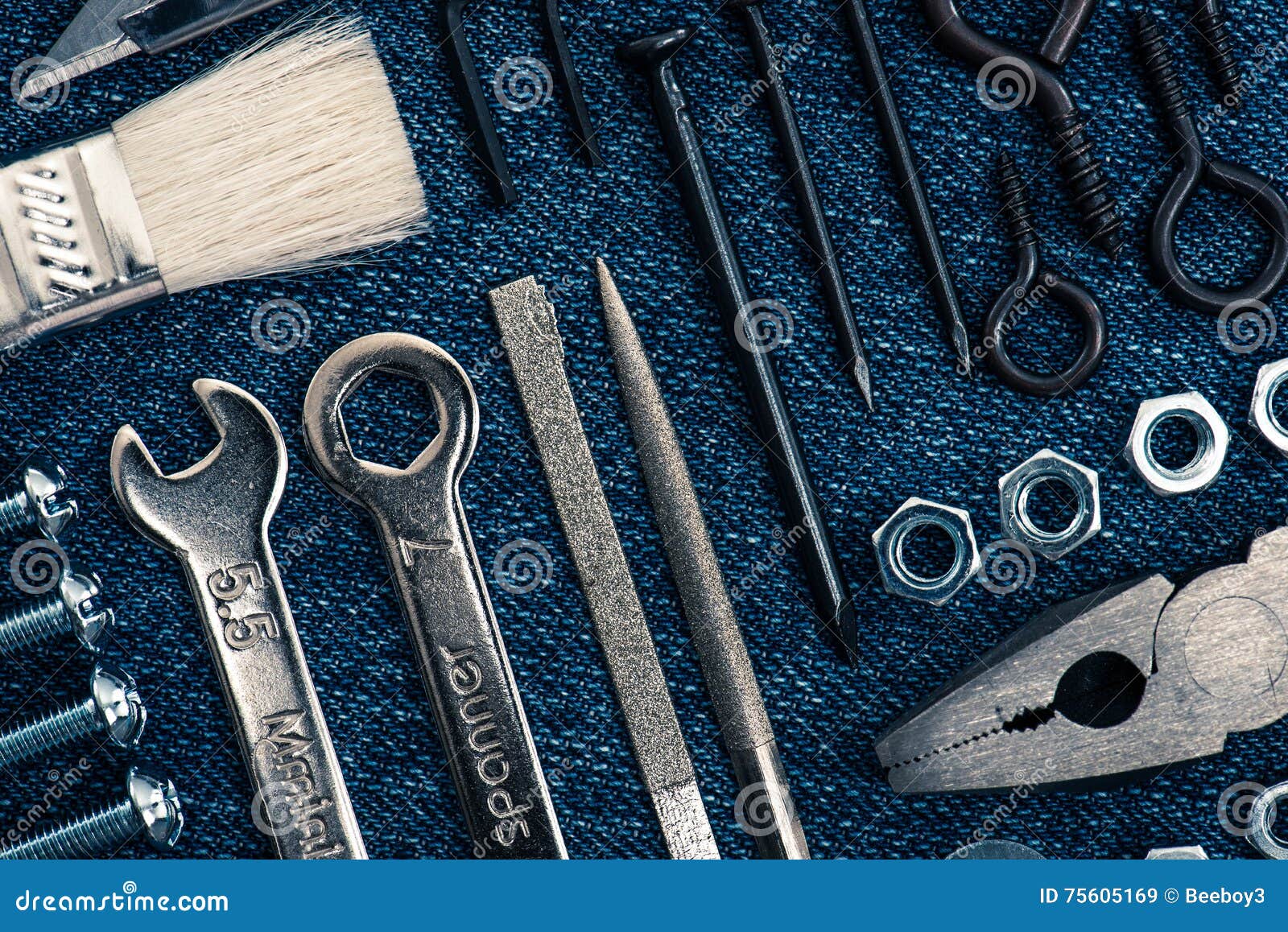 DIY image.a lot of tools stock image. Image of layout - 75605169