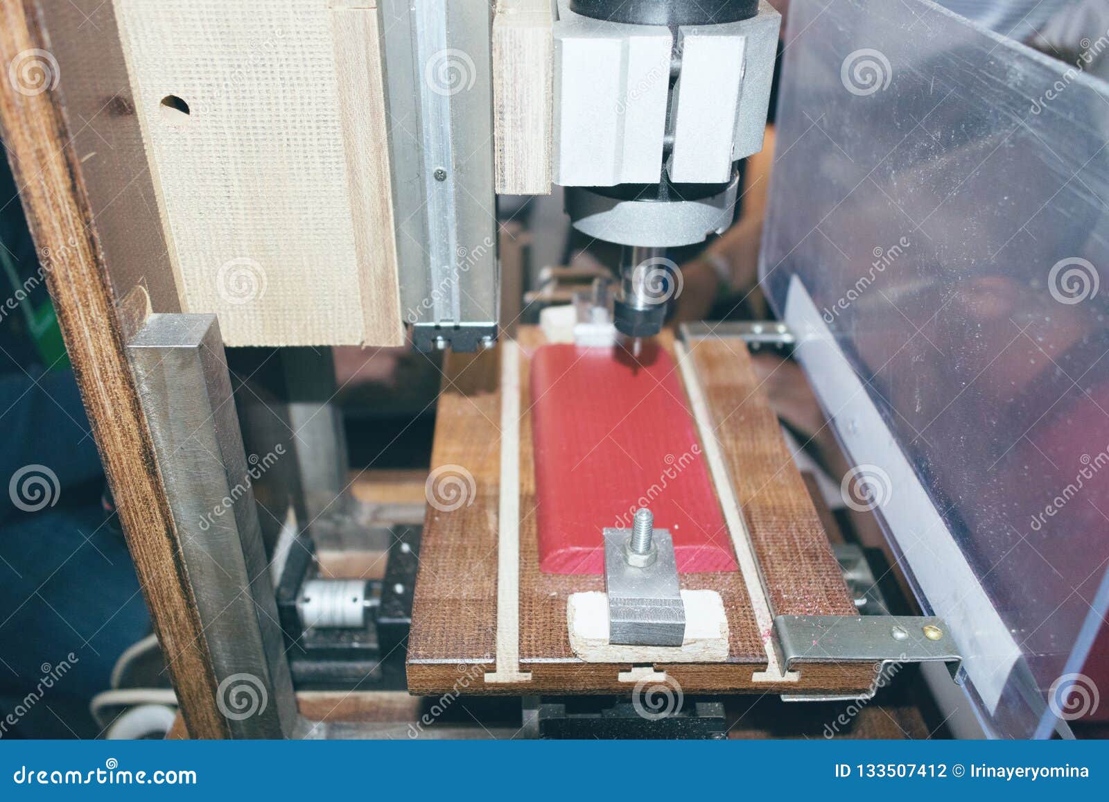 DIY Mini CNC Machine for 3D Carving. Process of 3D Cutting, Machining ...