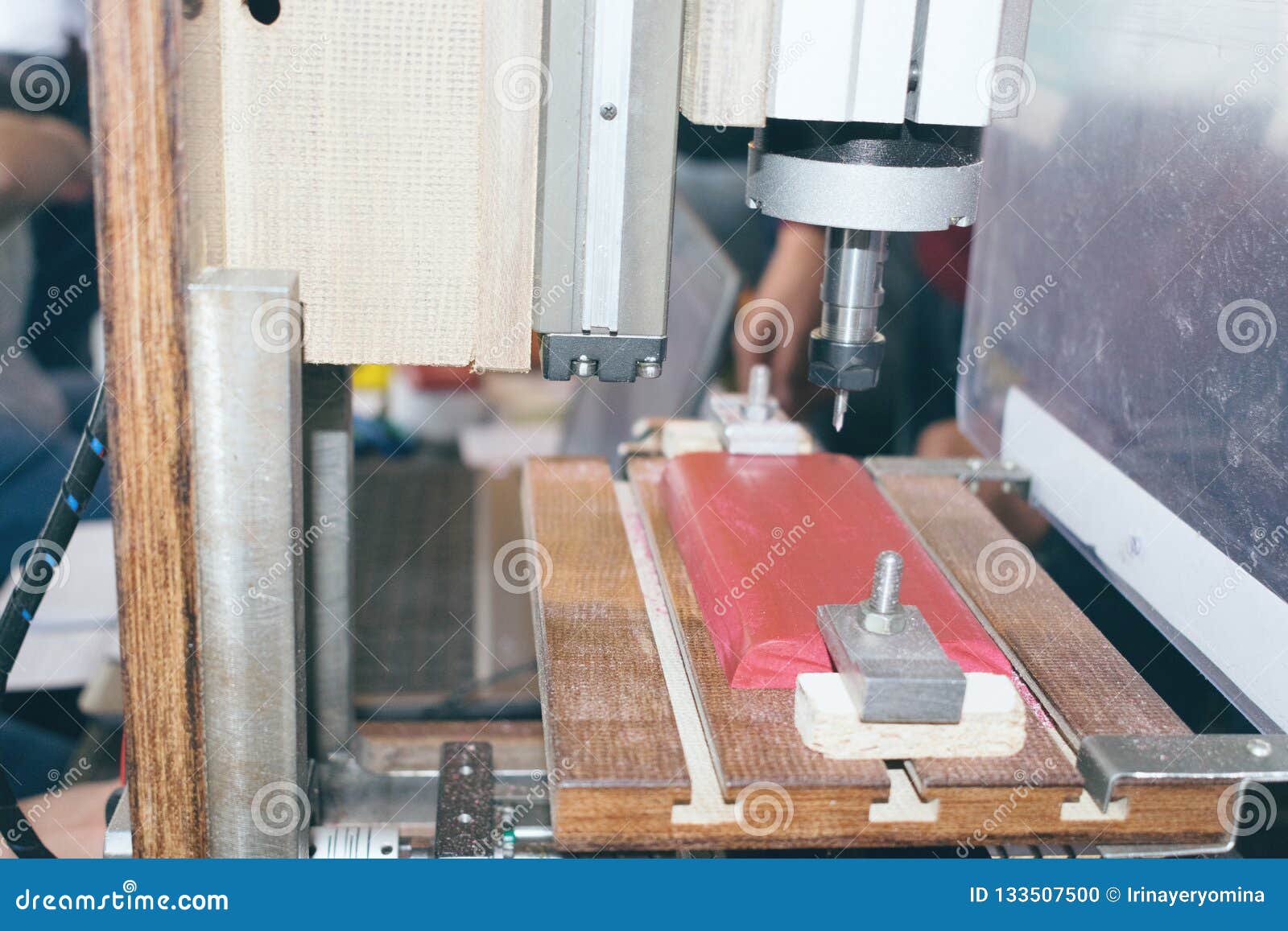 DIY Mini CNC Machine for 3D Carving. Process of 3D Cutting, Machining ...