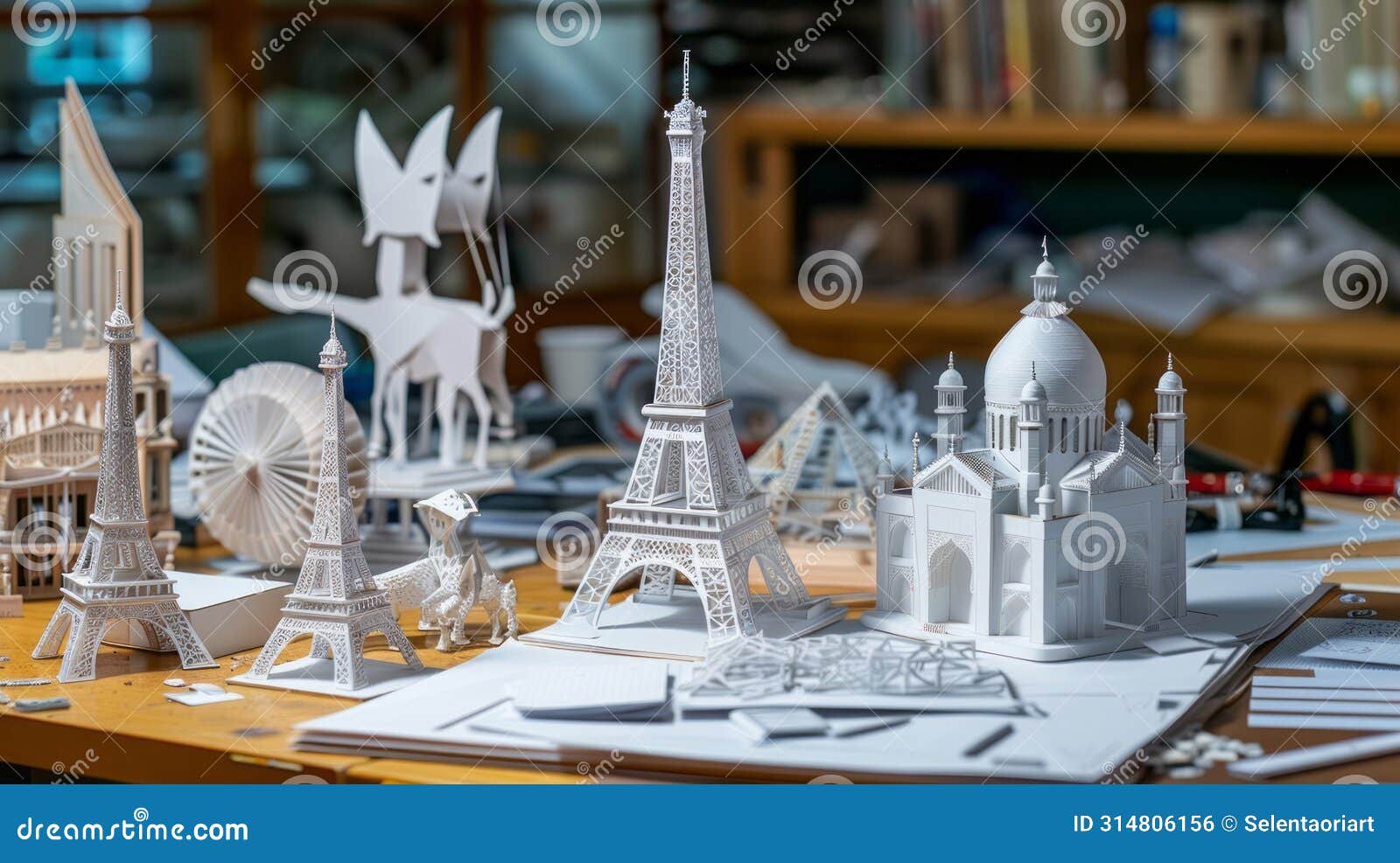 DIY Paper Model Kits for Custom School Projects Stock Illustration ...