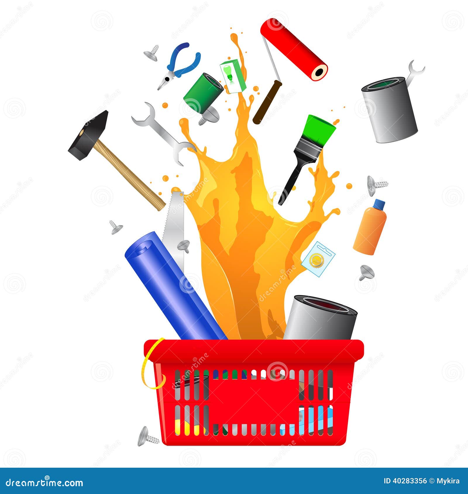 DIY shopping card stock vector. Illustration of cart - 40283356