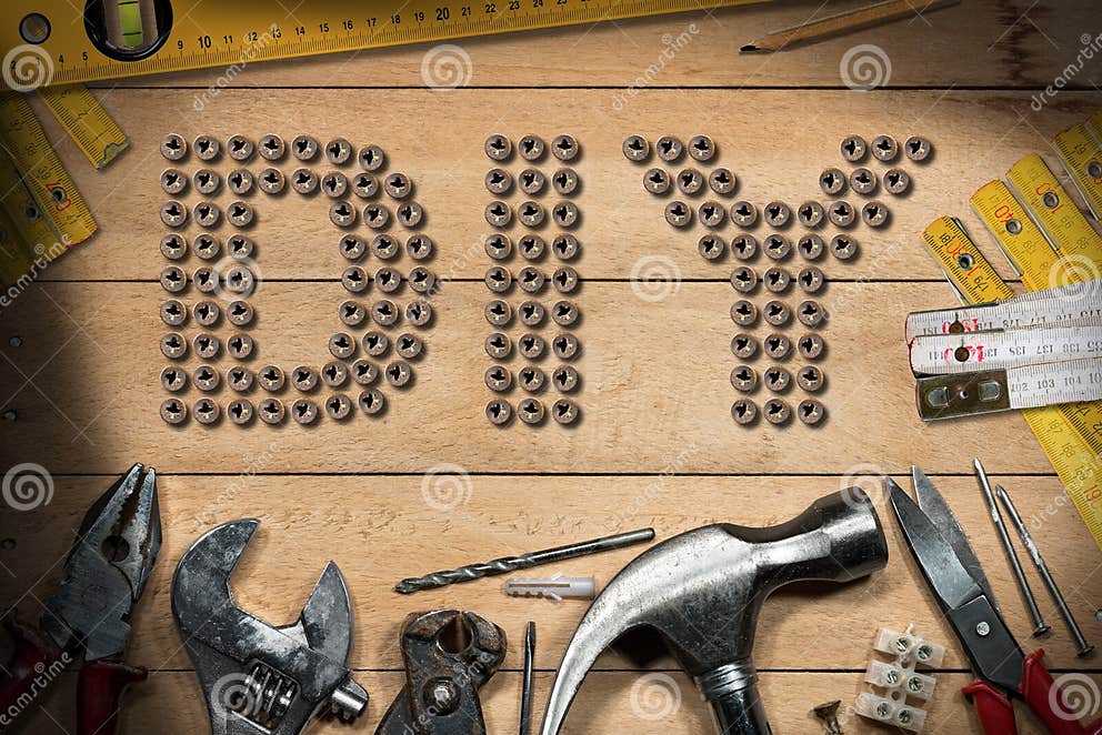Diy Symbol and Work Tools stock photo. Image of handyman - 90207590