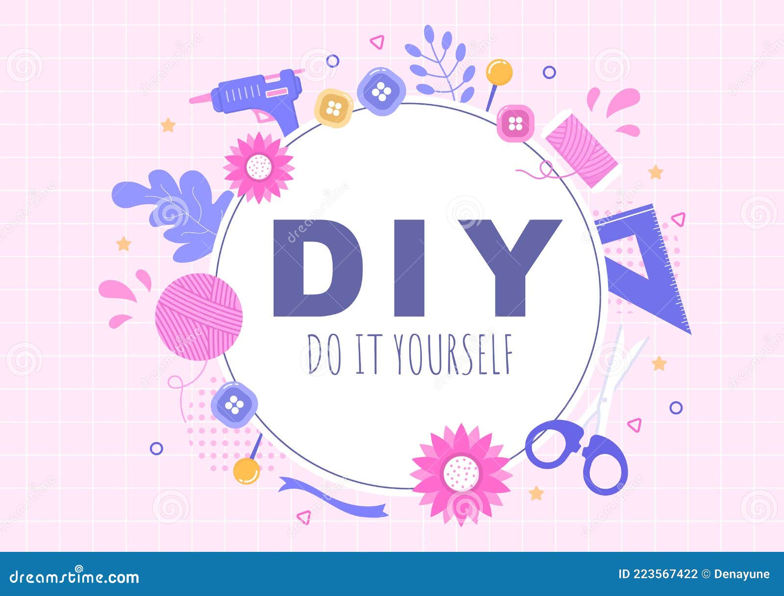 DIY Tools Do it Yourself Background Illustration for Home Renovation ...