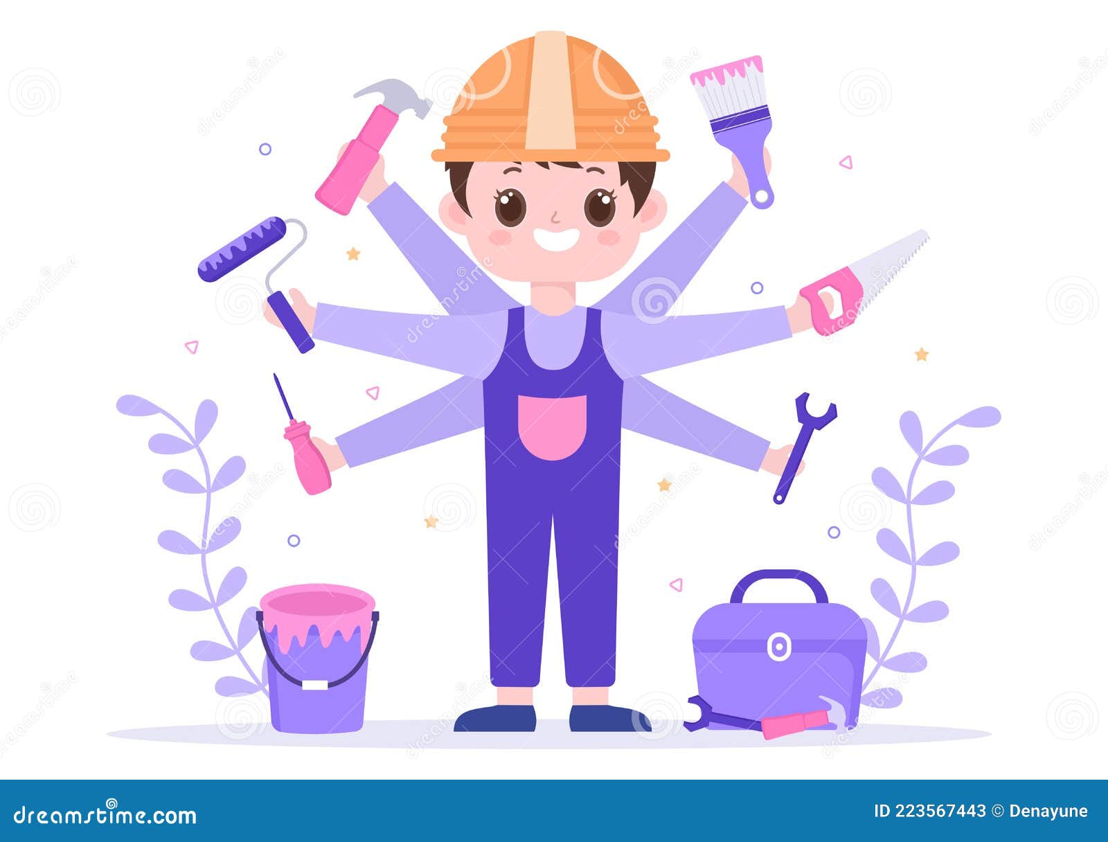 DIY Tools Do it Yourself Background Illustration for Home Renovation ...