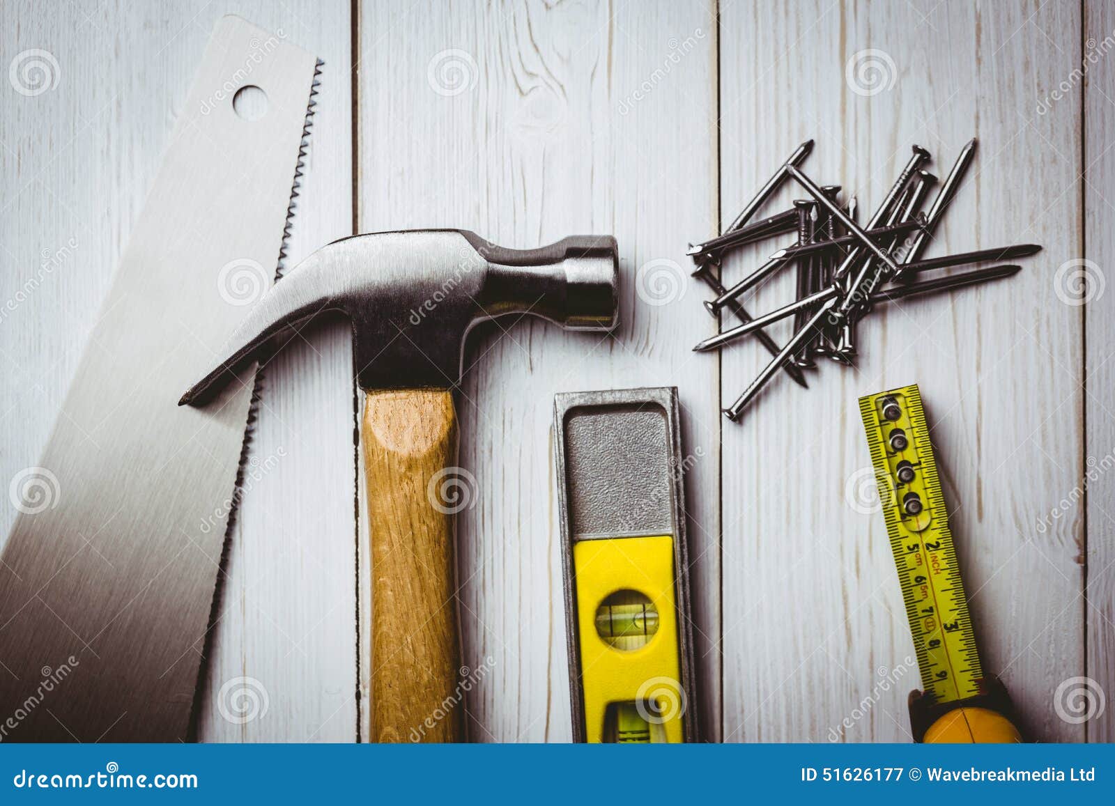 DIY Tools Laid Out on Table Stock Image - Image of bench, tool: 51626177
