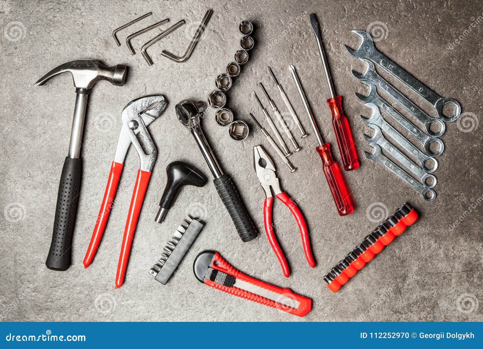 DIY Tools set stock photo. Image of closeup, hammer - 112252970