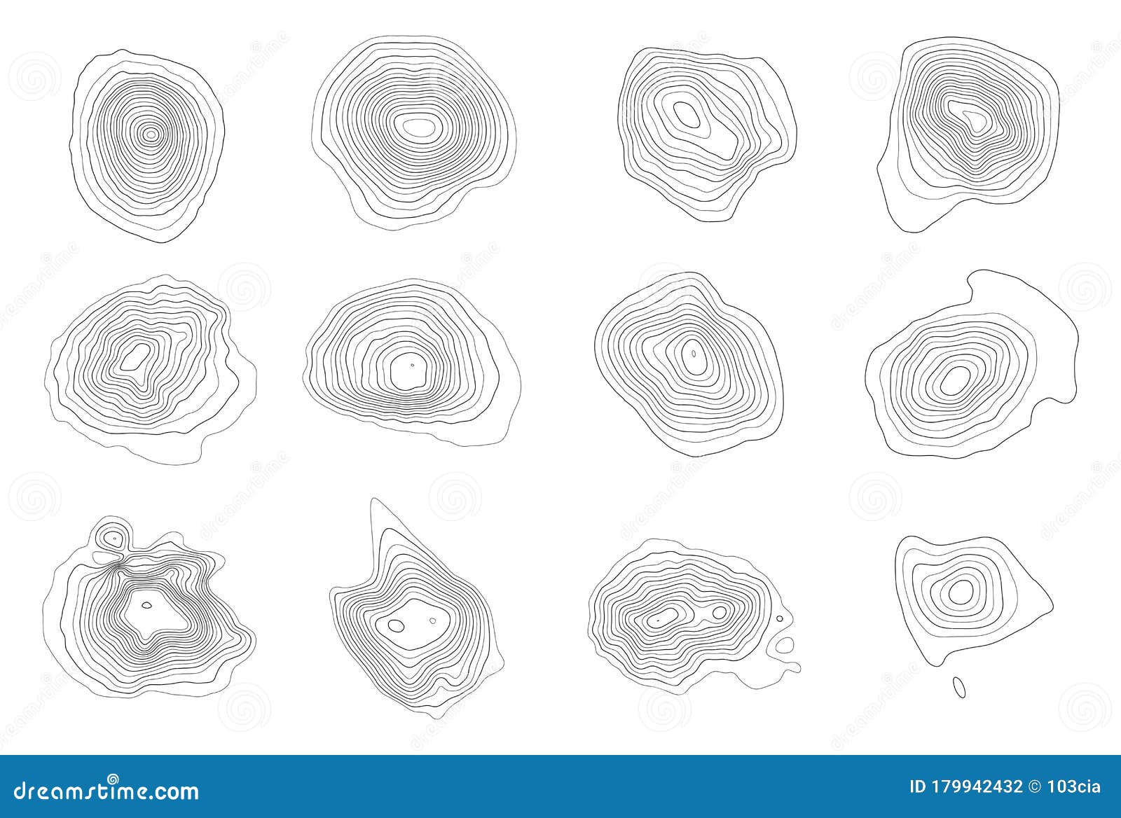 DIY Topographic Map Contour. Topography Map Elevation. Contour Vector ...