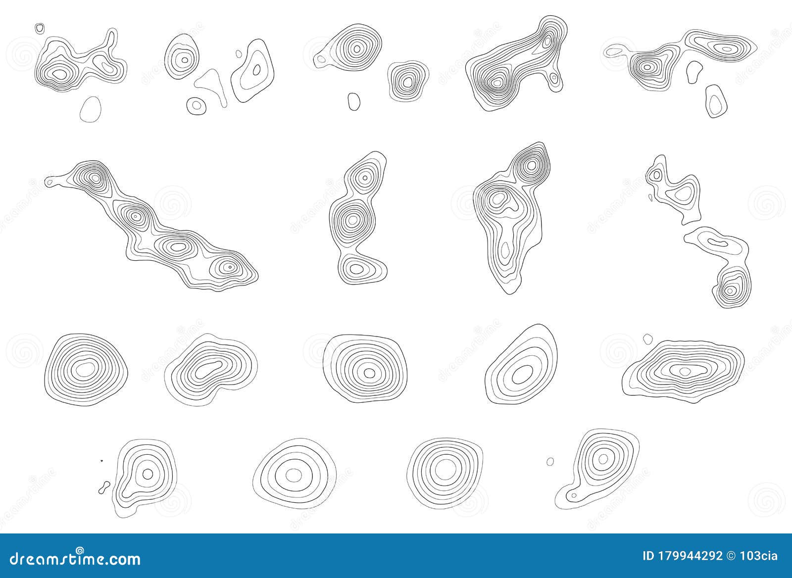 DIY Topographic Map Contour. Topography Map Elevation. Contour Vector ...