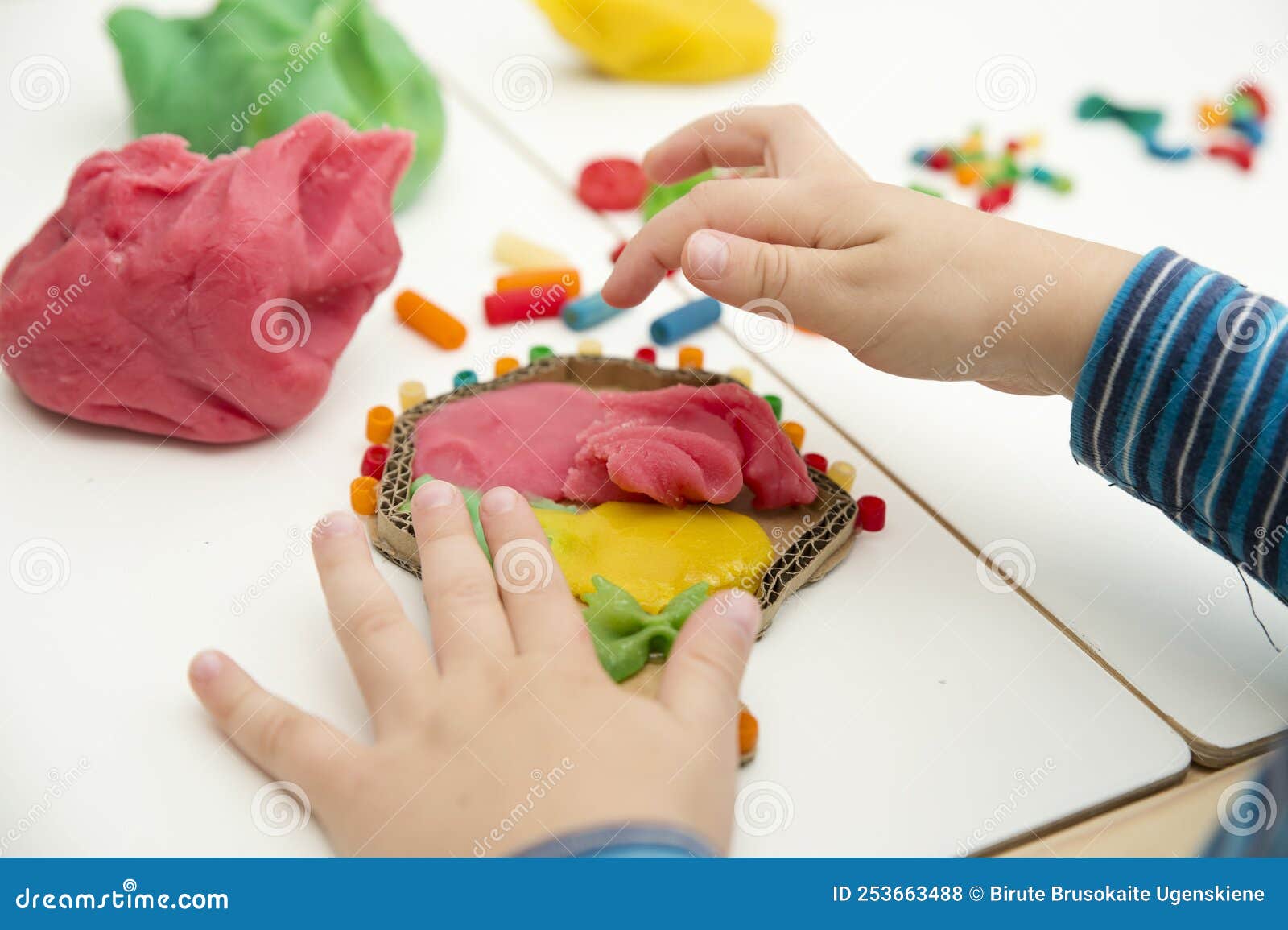 DIY Toy for Actively Explore Different Materials. Stock Photo - Image ...