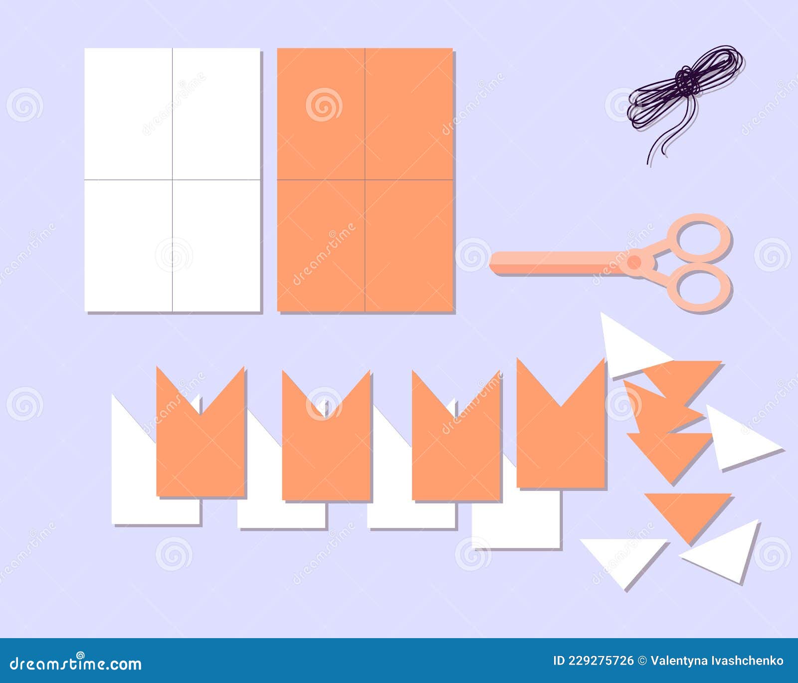 DIY Turn-based Flags for Halloween Holiday Vector Illustration. Stock ...