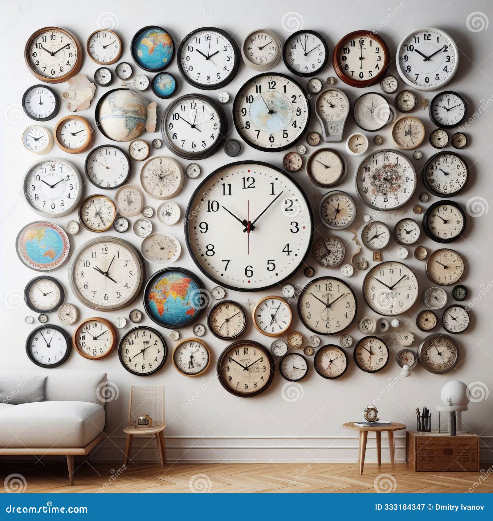 41 DIY Wall Clock Gallery Design a Wall Clock Gallery Stock Image ...
