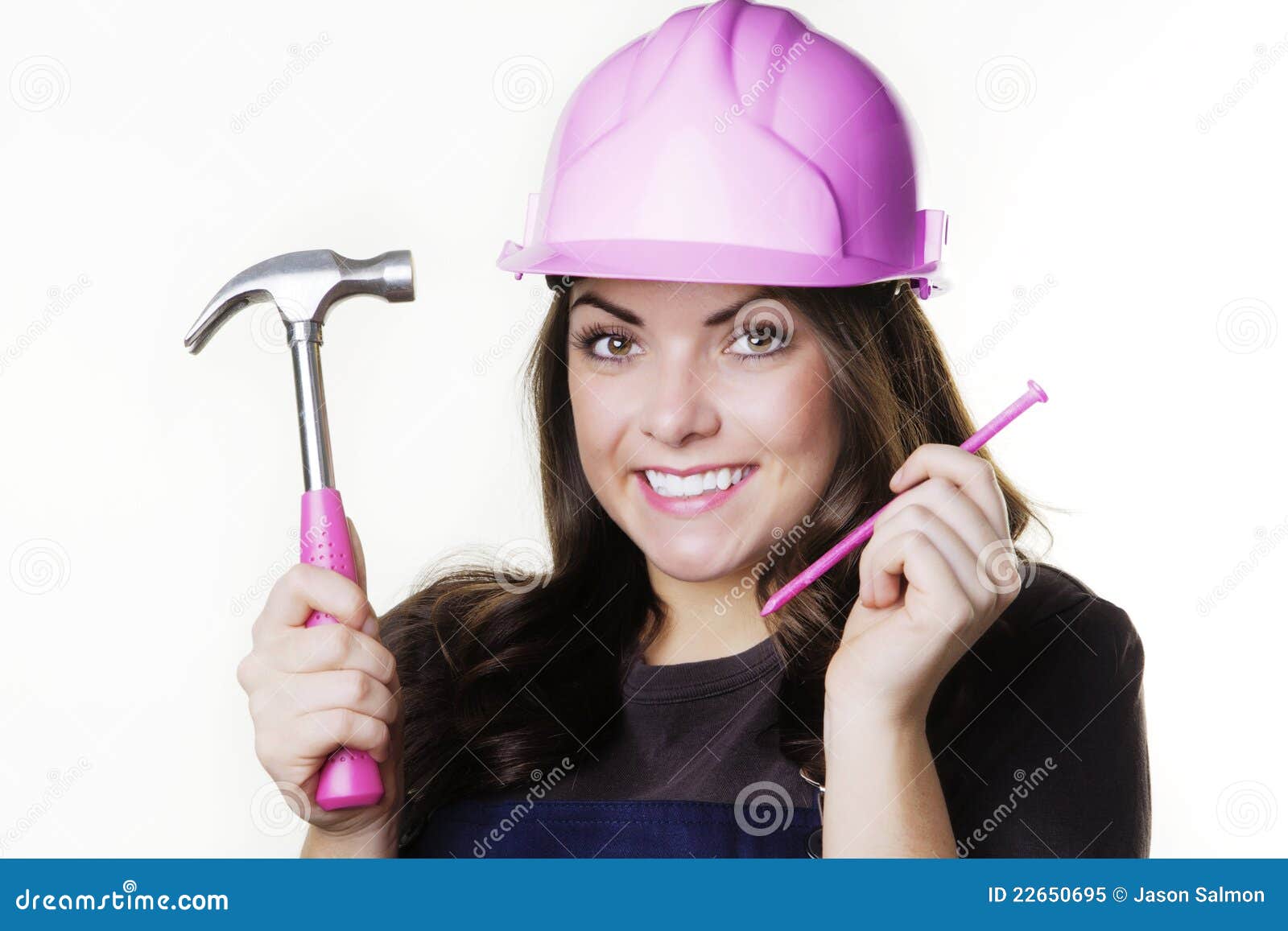 DIY woman stock image. Image of tool, lady, female, work - 22650695