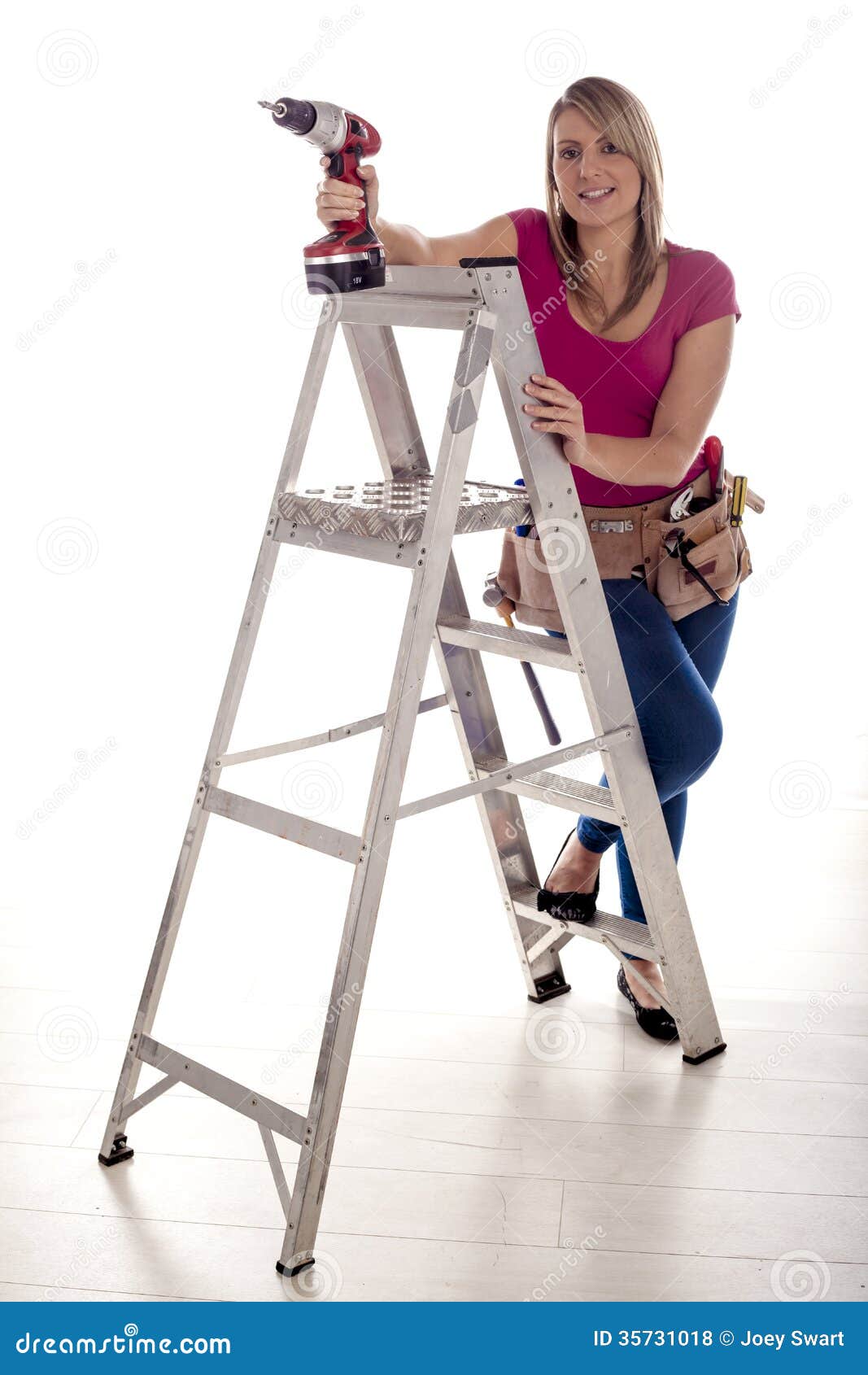DIY woman. stock photo. Image of paint, metal, industry - 35731018
