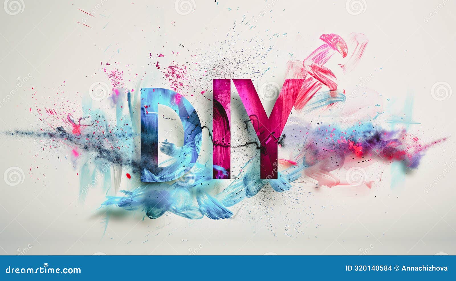 DIY Word Top View. Hobby and Craft Concept Stock Photo - Image of craft ...