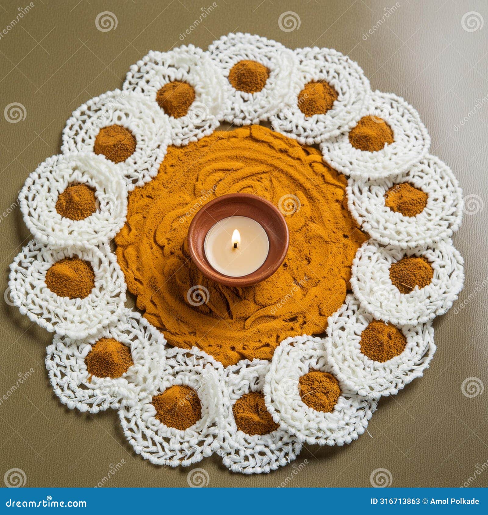 A Diya of clay top view stock image. Image of warm, happy - 316713863