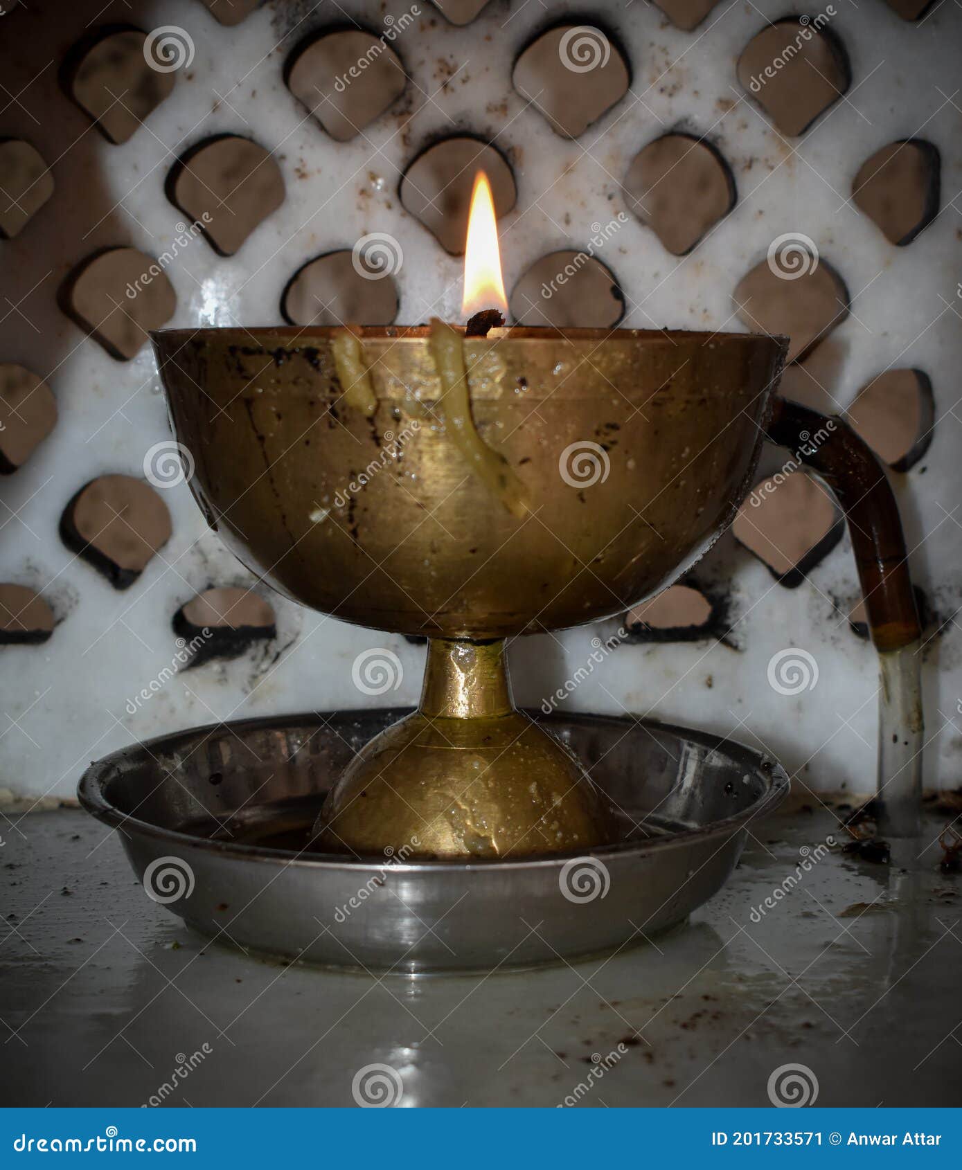 Diya Lamp a Religious Oil Lamp Glowing in the Dargah Stock Image ...
