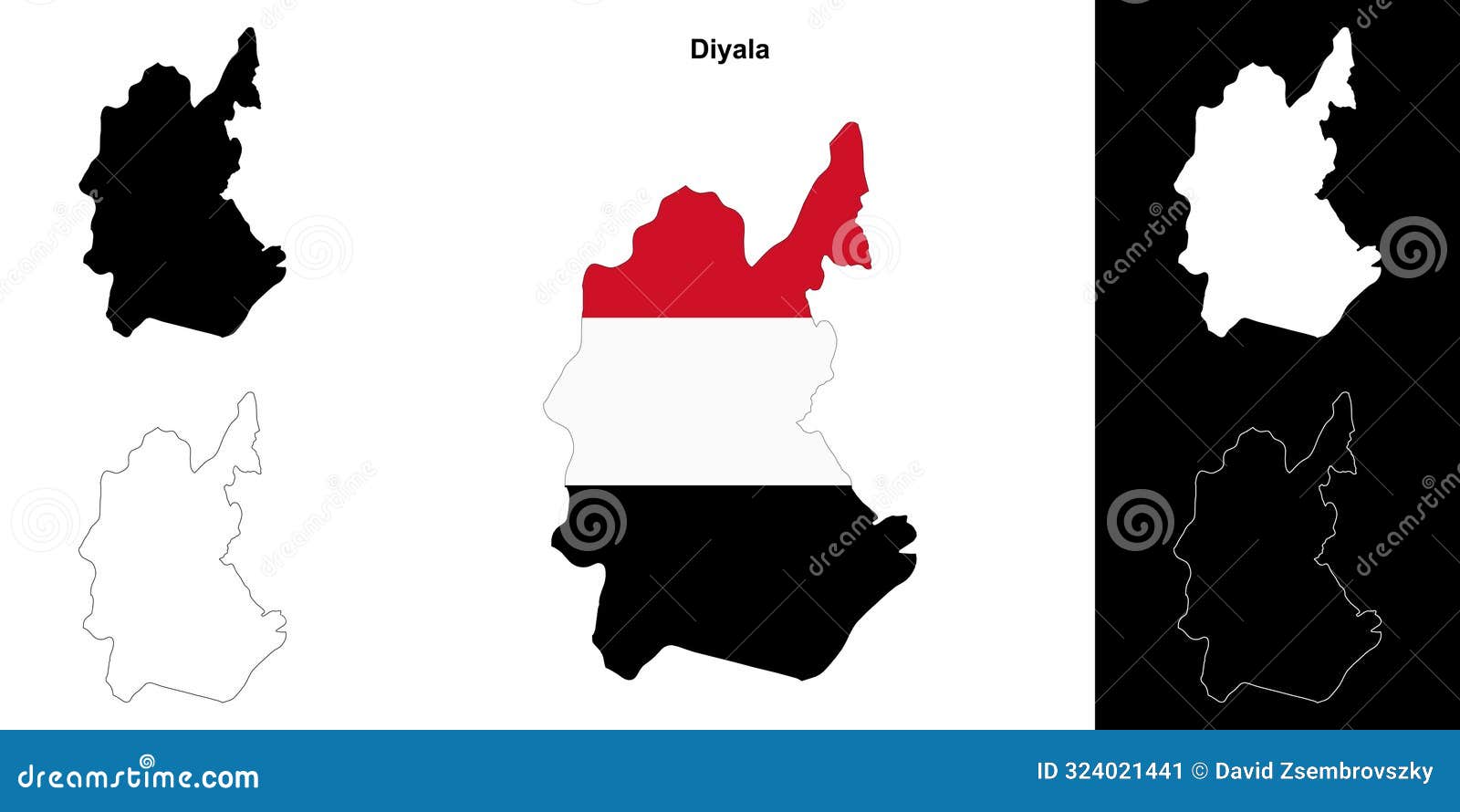 Diyala outline map stock illustration. Illustration of template - 324021441