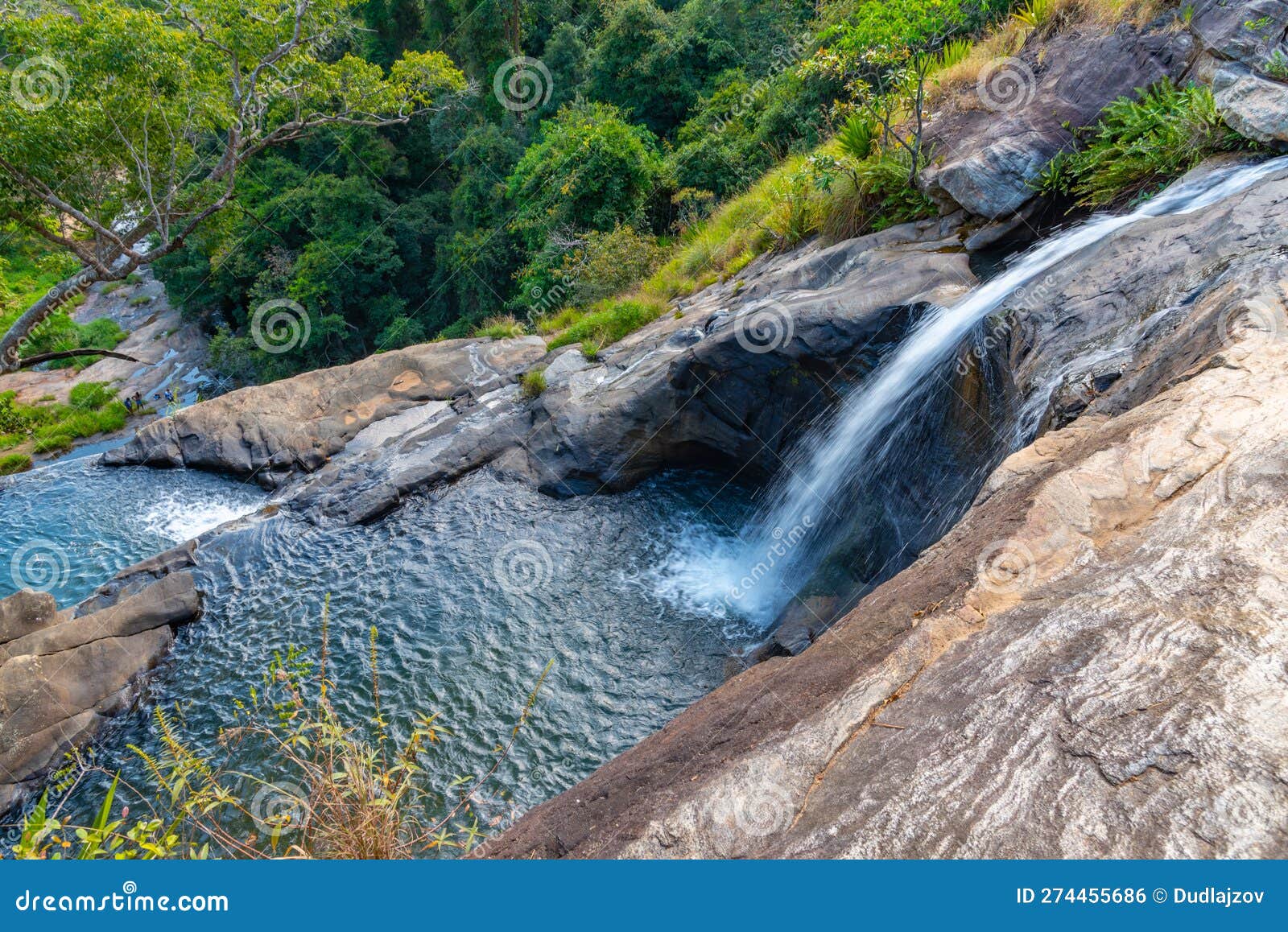 Diyaluma Falls Near Ella, Sri Lanka Stock Photo - Image of cascade ...